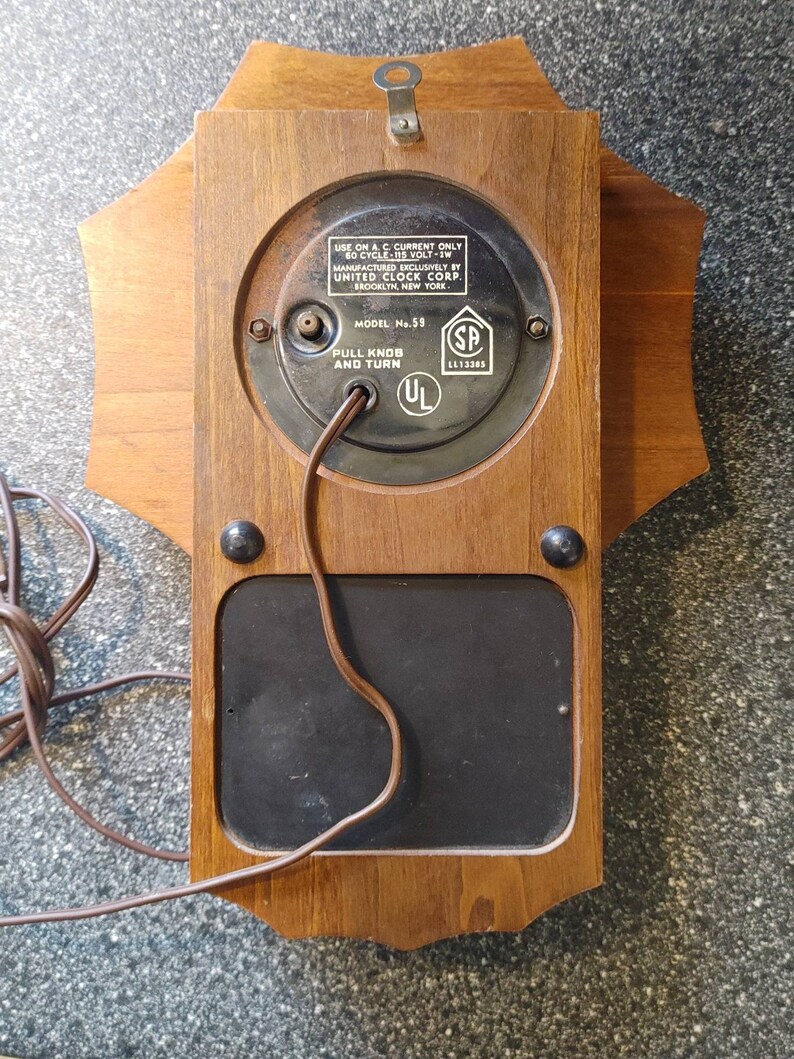 Vintage United Electric Wall Clock - Etsy