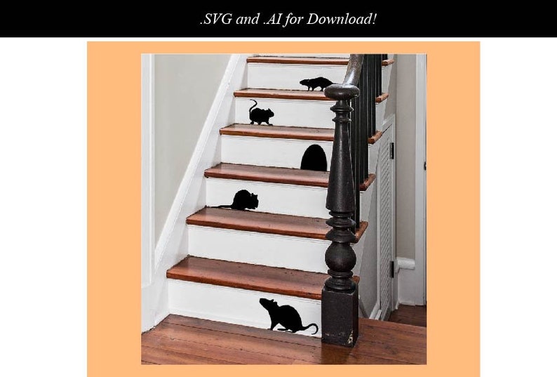 Halloween Rats Silhouette SVG Decoration DIY Cricut Print - Etsy