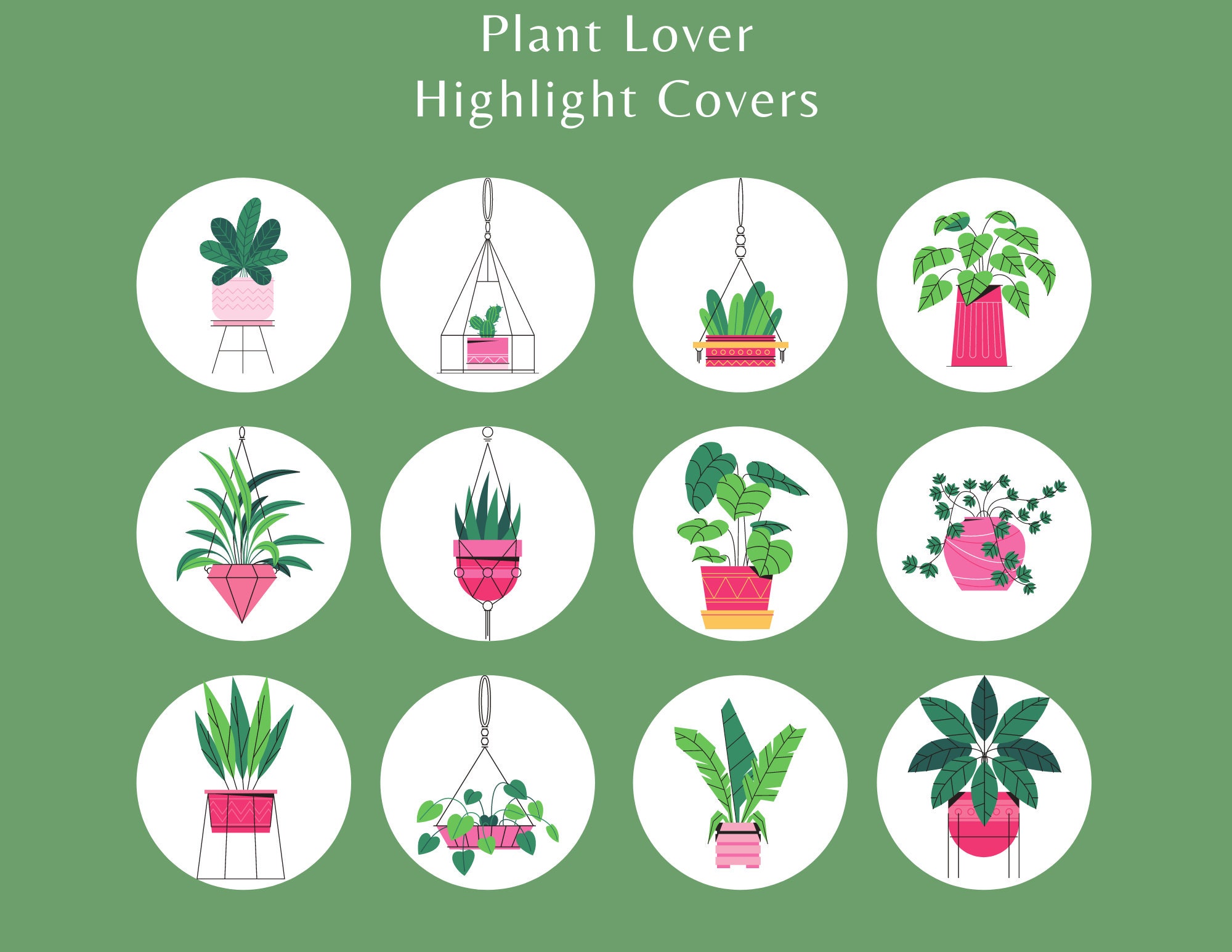 Plant Lover Instagram Highlight Covers - Etsy