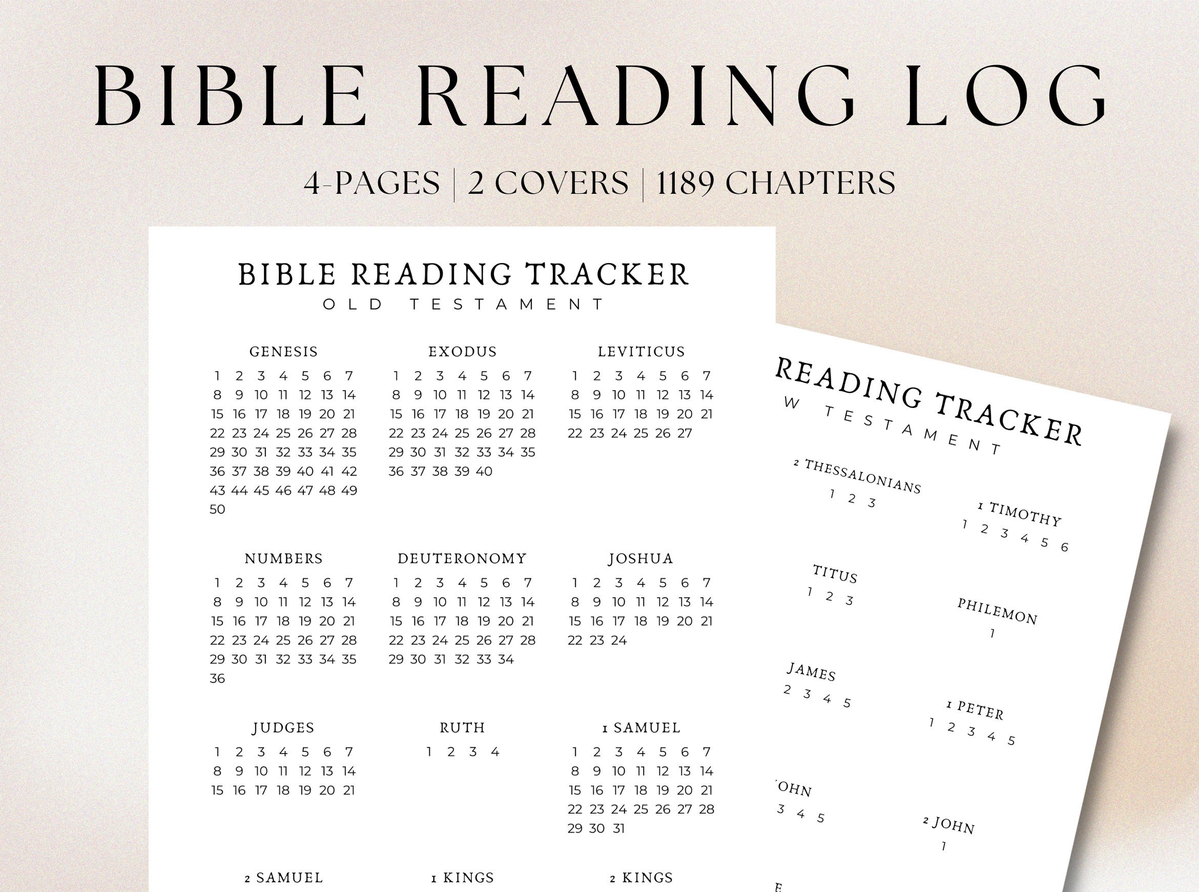 Bible Reading Log Planner, Bible Reading Tracker, A5, 8.5x11 Planner ...
