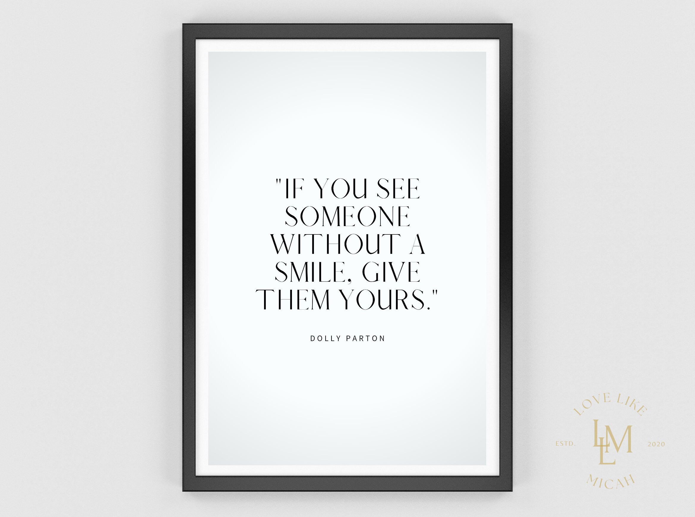 Smile Dolly Parton Quote Poster, Dolly Parton, Texas Art, Home Decor ...