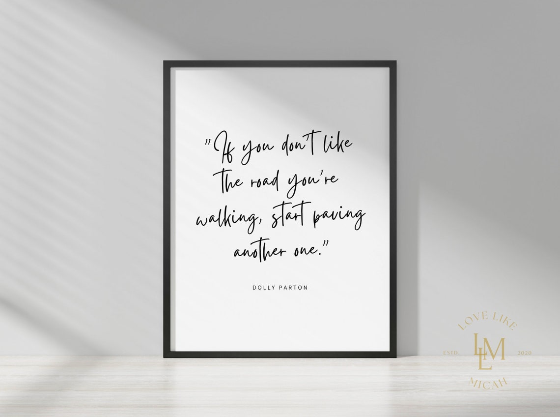 Road Dolly Parton Quote Poster Dolly Parton Texas Art Home - Etsy