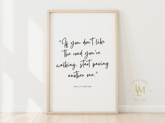 Road Dolly Parton Quote Poster Dolly Parton Texas Art Home - Etsy