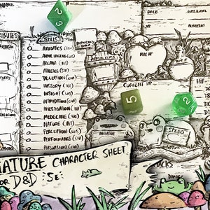 Nature Illustrated Dnd Character Sheet Printable 5e - Etsy Canada