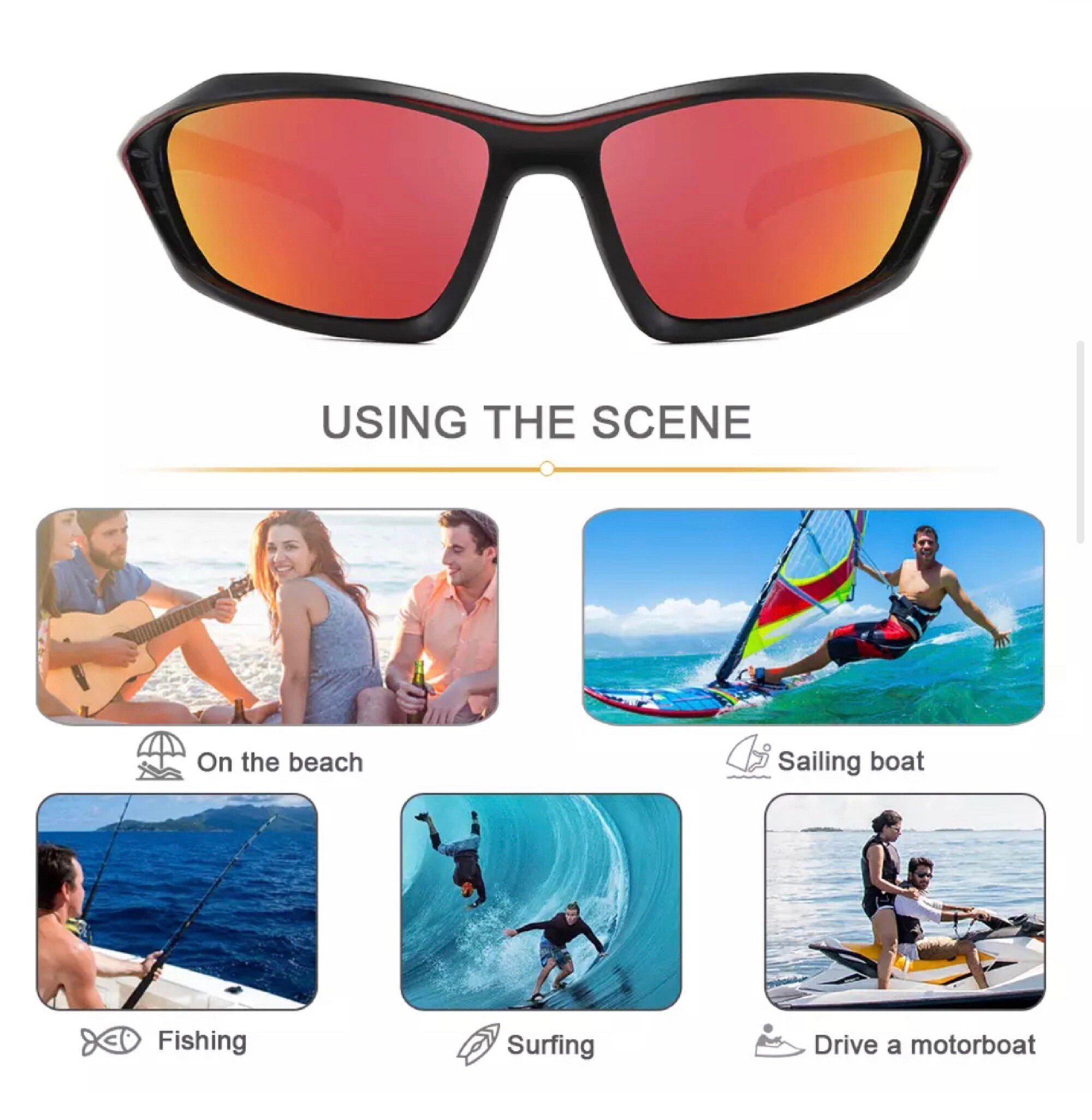 Floating Polarized Sunglasses UV400 Protection Outdoor Sports ...