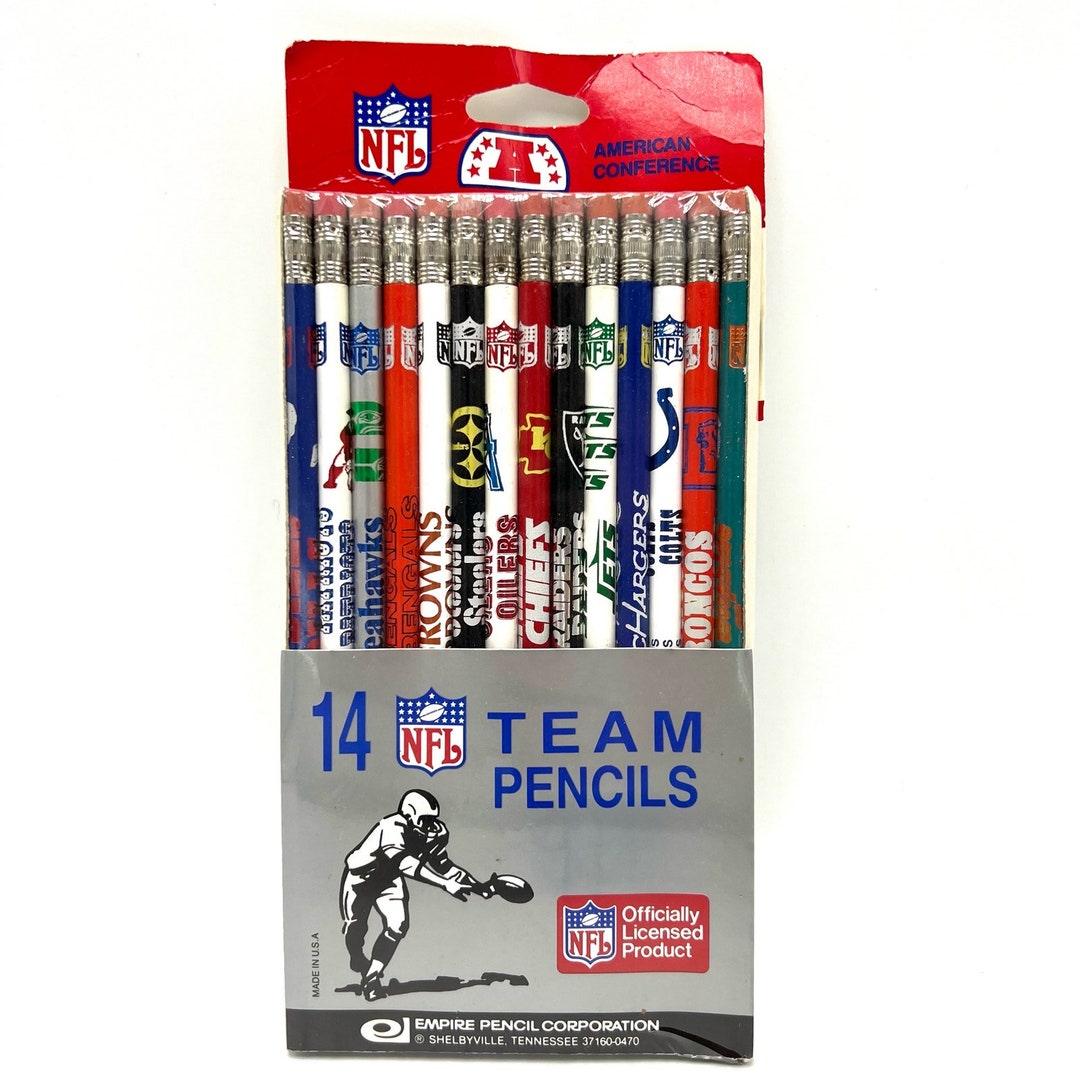 Vintage 90s NFL Football Team Pencils AFC American Conference Set of 14 ...