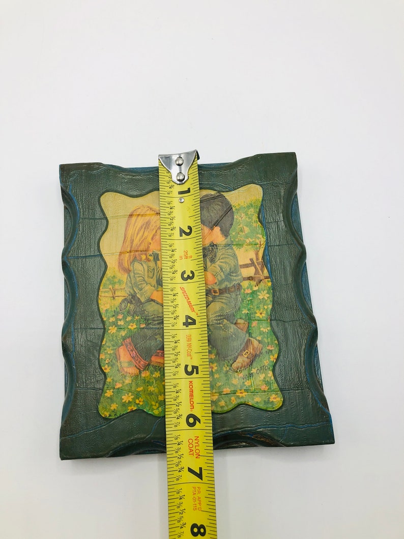 Vintage 1970s W.M. Otto Prints on Wood Hanging Frames Young Boy Girl ...