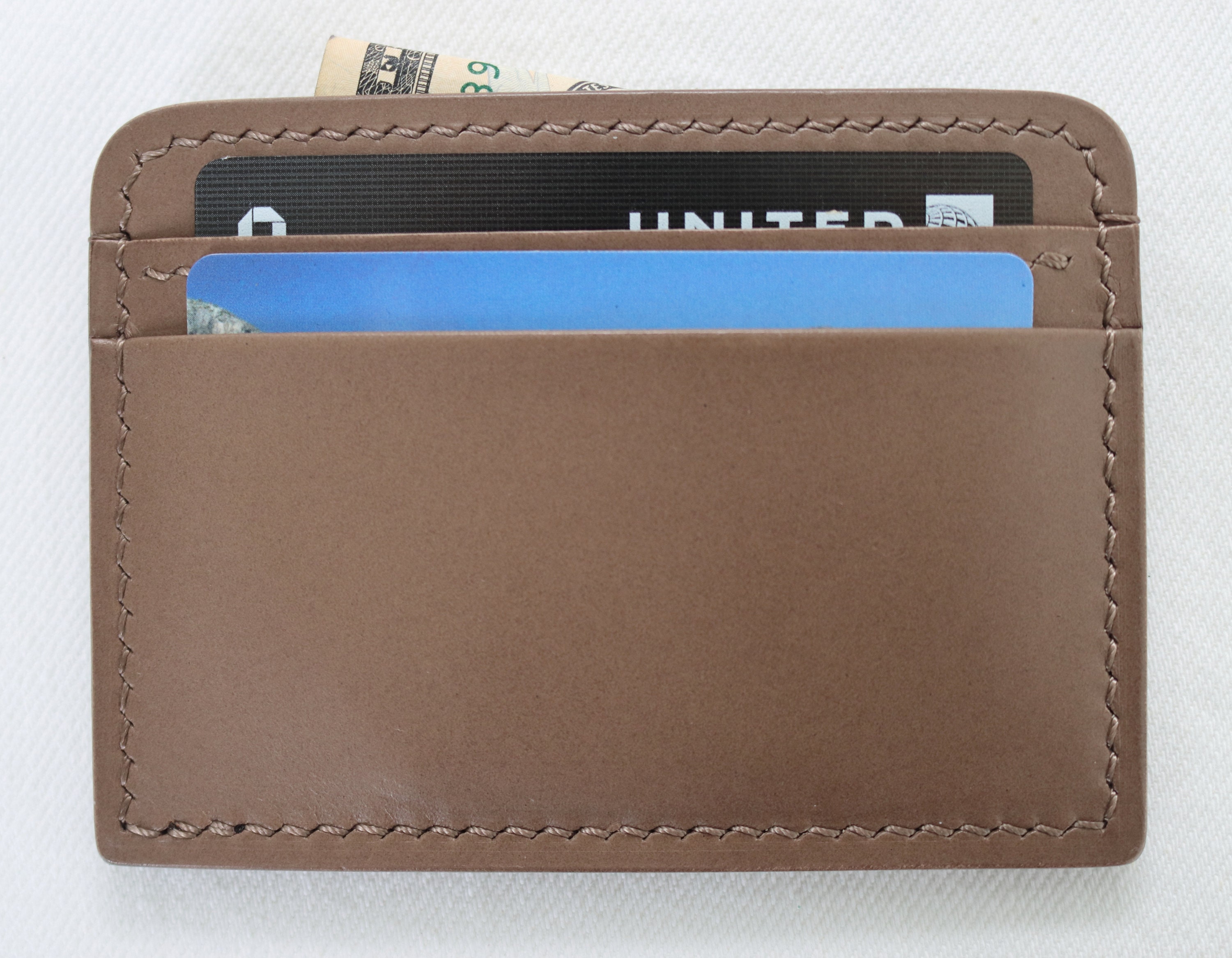 Handmade Multi Color Card Holder, Taupe and Bordeaux Color Card Slot ...