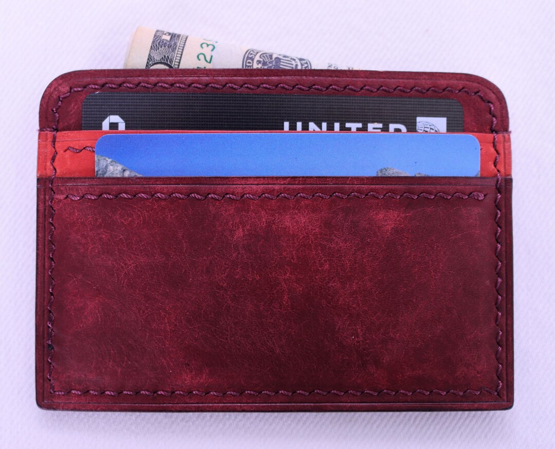 Handmade Colorful Card Holder, Slim Card Slot, Italian Leather Wallet ...