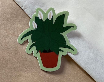 Peace Lily Sticker - Etsy