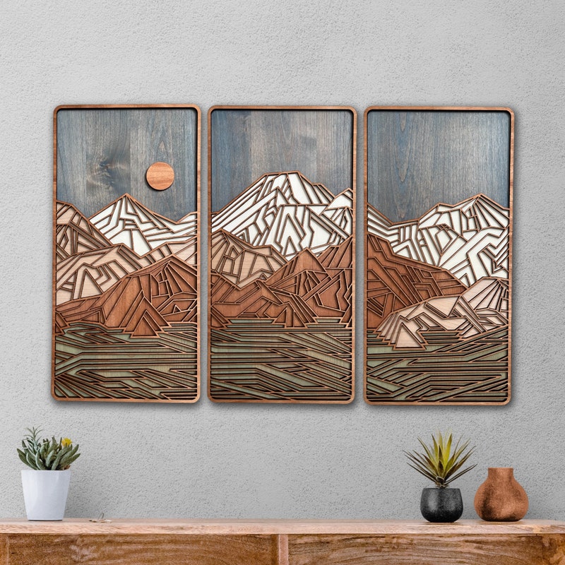 Three Panel Wall Art - Etsy