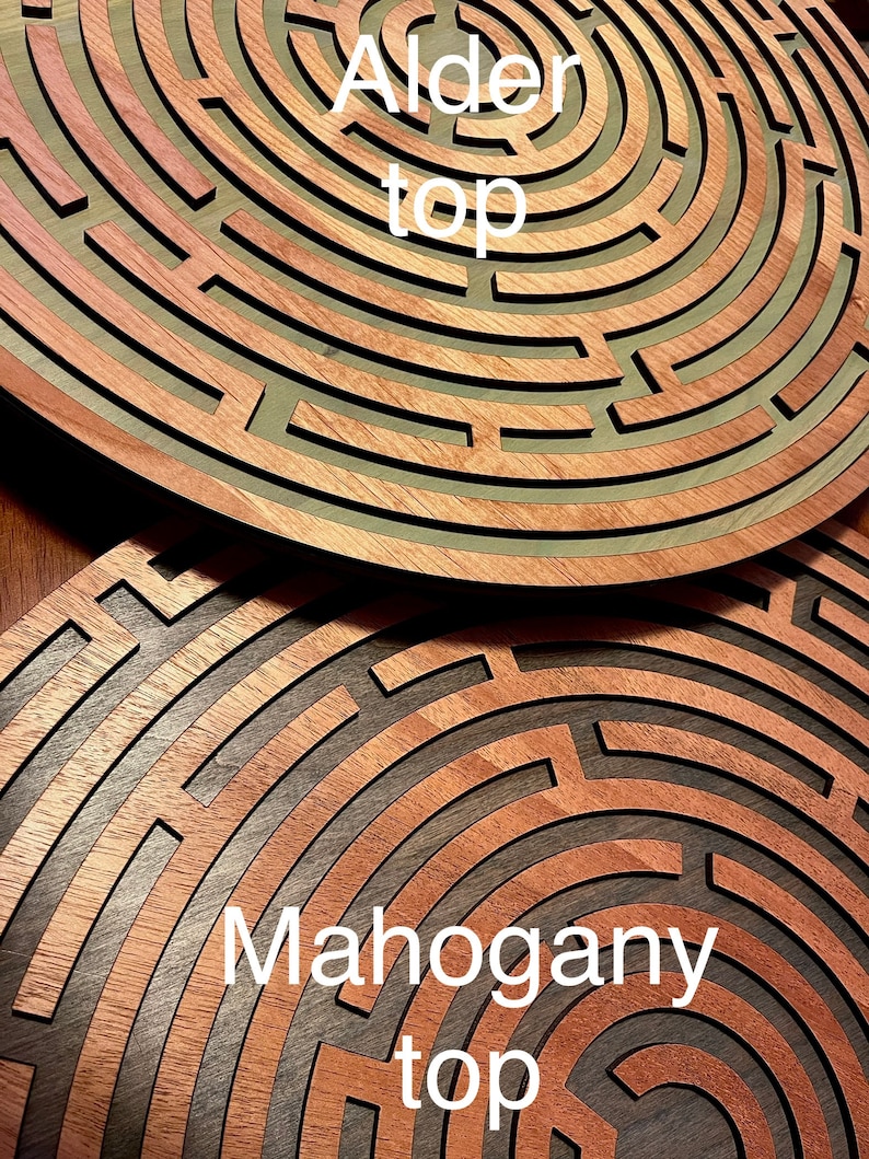 Circular Maze Layered Labyrinth Natural Wood Wall Art - Etsy