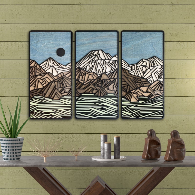 Three Panel Wall Art - Etsy
