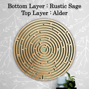 Circular Maze, Layered Labyrinth, Natural Wood Wall Art - Etsy