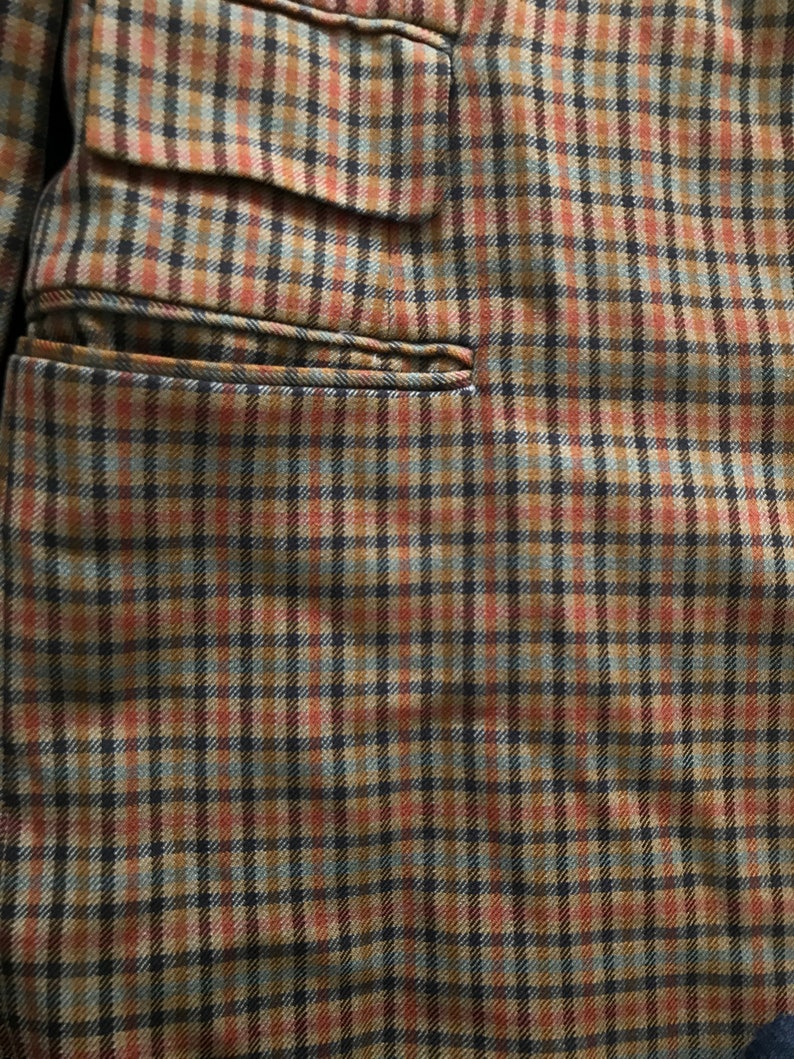 Vintage Checkered Tweed Jacket - Saxon Hawk of Saville Row - Etsy