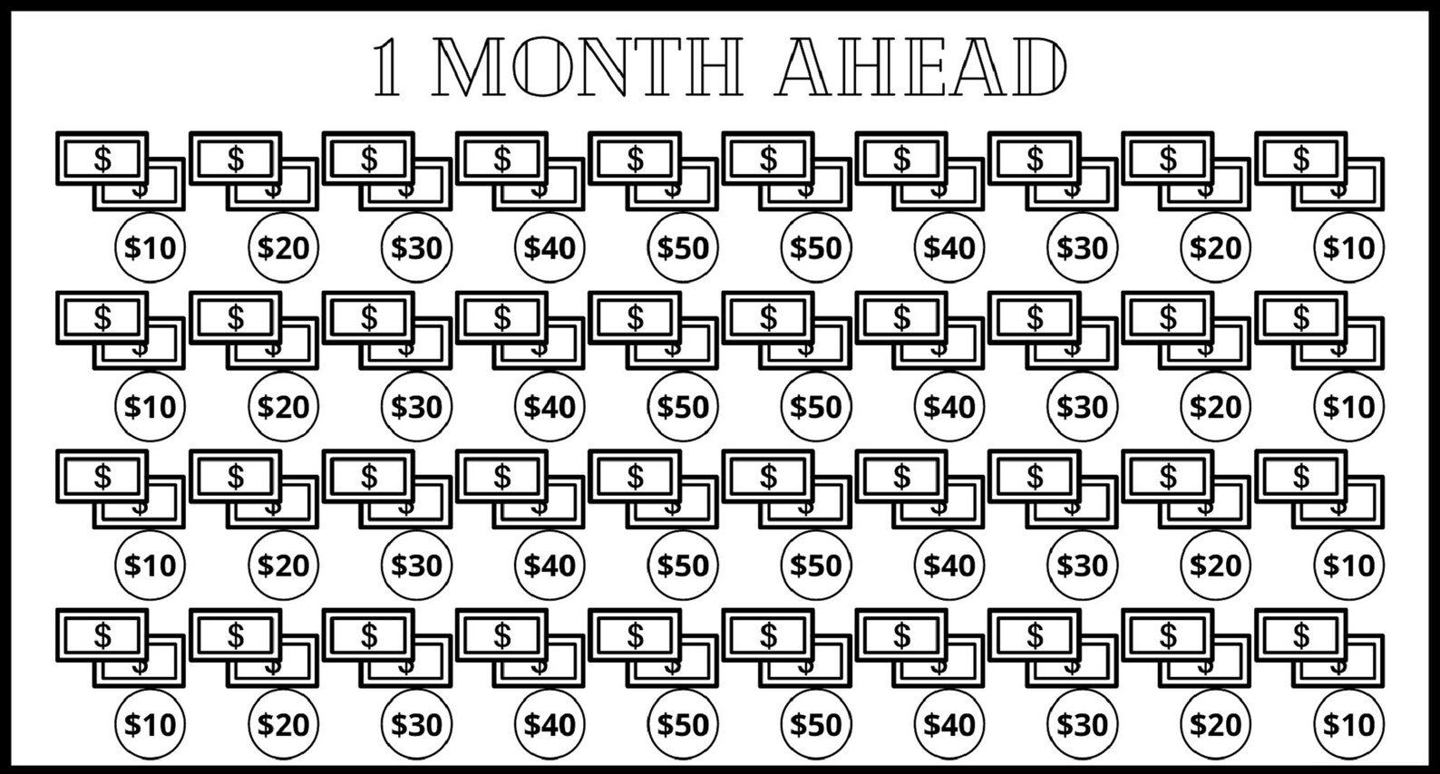1 Month Ahead Savings Challenge For A6 Cash Envelopes Etsy 1-month-ahead-savings-challenge-for-a6-cash-envelopes-etsy