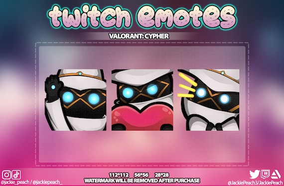VALORANT Emotes CYPHER PACK for Twitch / Discord / Youtube - Etsy