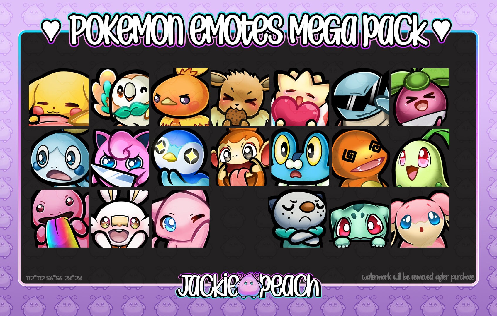BIG PACK POKEMON Emotes for Twitch / Discord / Youtube - Etsy