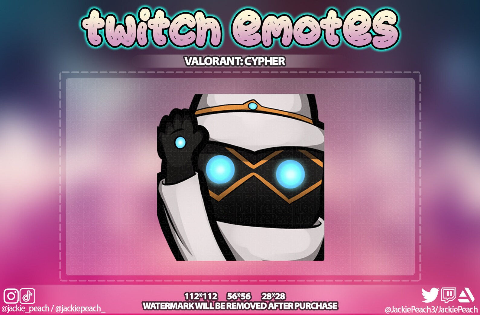 VALORANT Emotes CYPHER PACK for Twitch / Discord / Youtube - Etsy