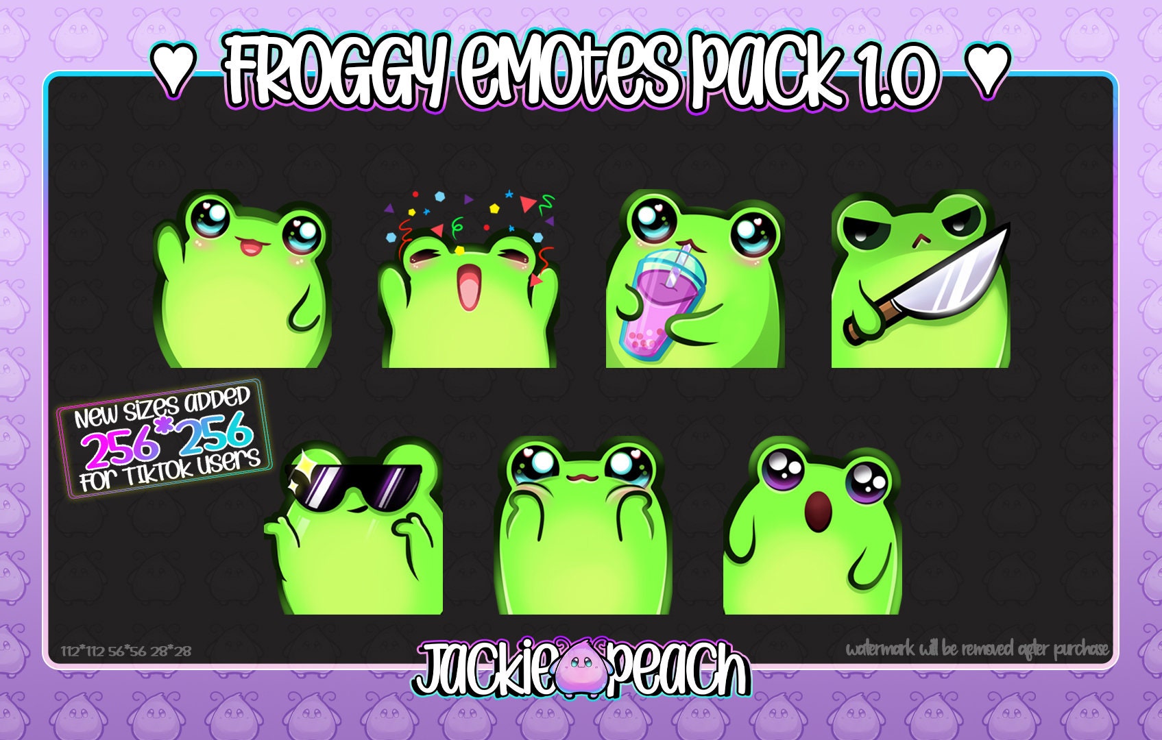 Kawaii FROG Emotes Twitch / Discord / Youtube Pack - Etsy
