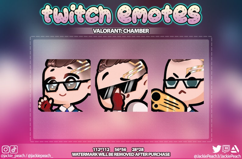 VALORANT Emotes CHAMBER PACK for Twitch / Discord / Youtube - Etsy