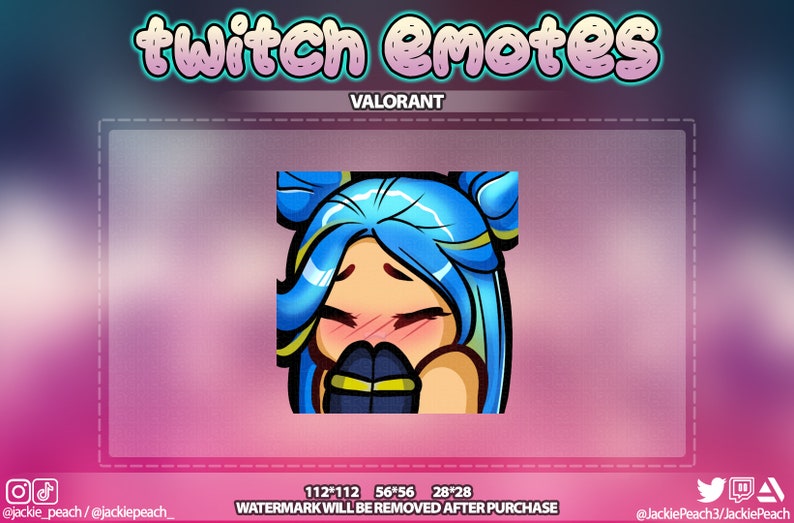 Neon Valorant Emotes Twitch/discord/youtube // Chibi // Emotes Pack ...