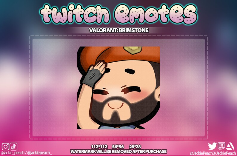 VALORANT Emotes BRIMSTONE PACK for Twitch / Discord / Youtube - Etsy ...