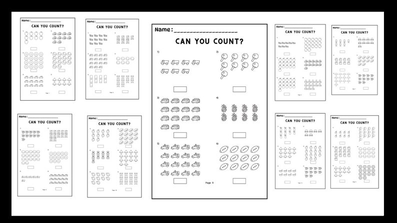 Math Can You Count Worksheet - Etsy Math Can You Count Worksheet - Etsy