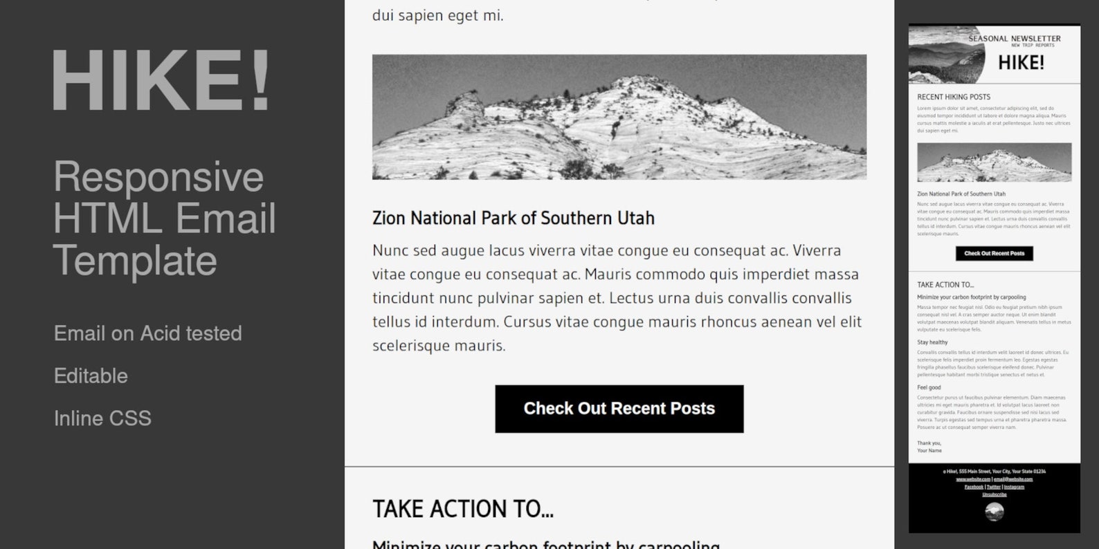 Responsive HTML Email Newsletter Template - Etsy