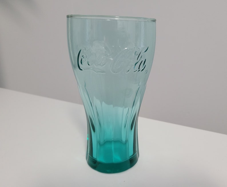 Coca Cola Drinking Glasses Set, Brown and Blue Glass - Etsy