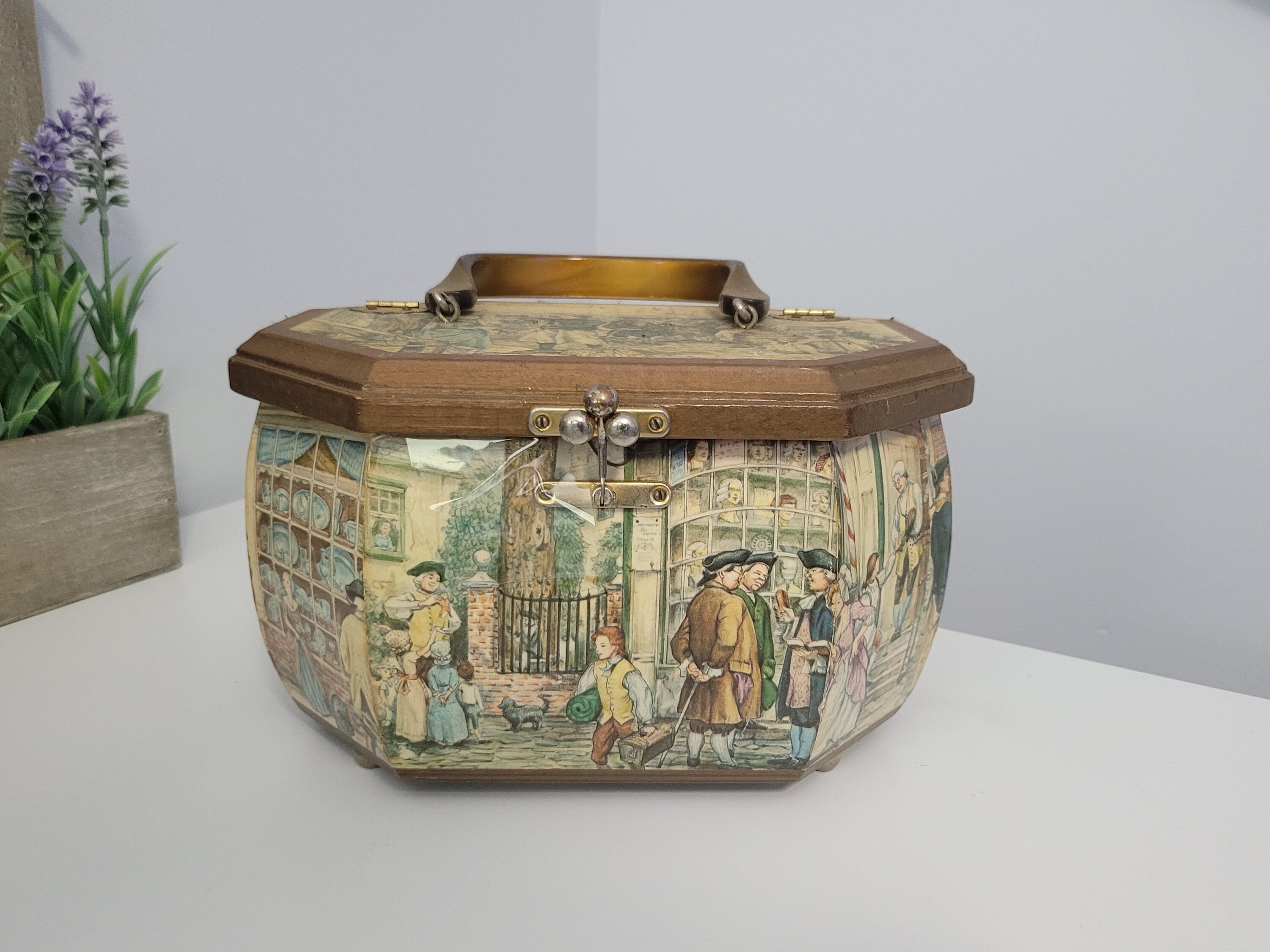 Anton Pieck Decoupage Purse, or Jewelry Box - Etsy