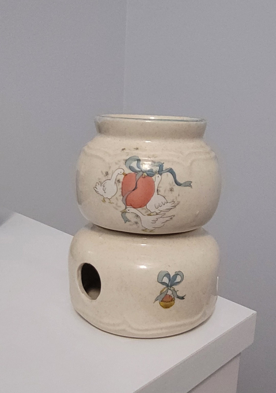 International China Stoneware, Country Geese, Whimsical Marmalade ...