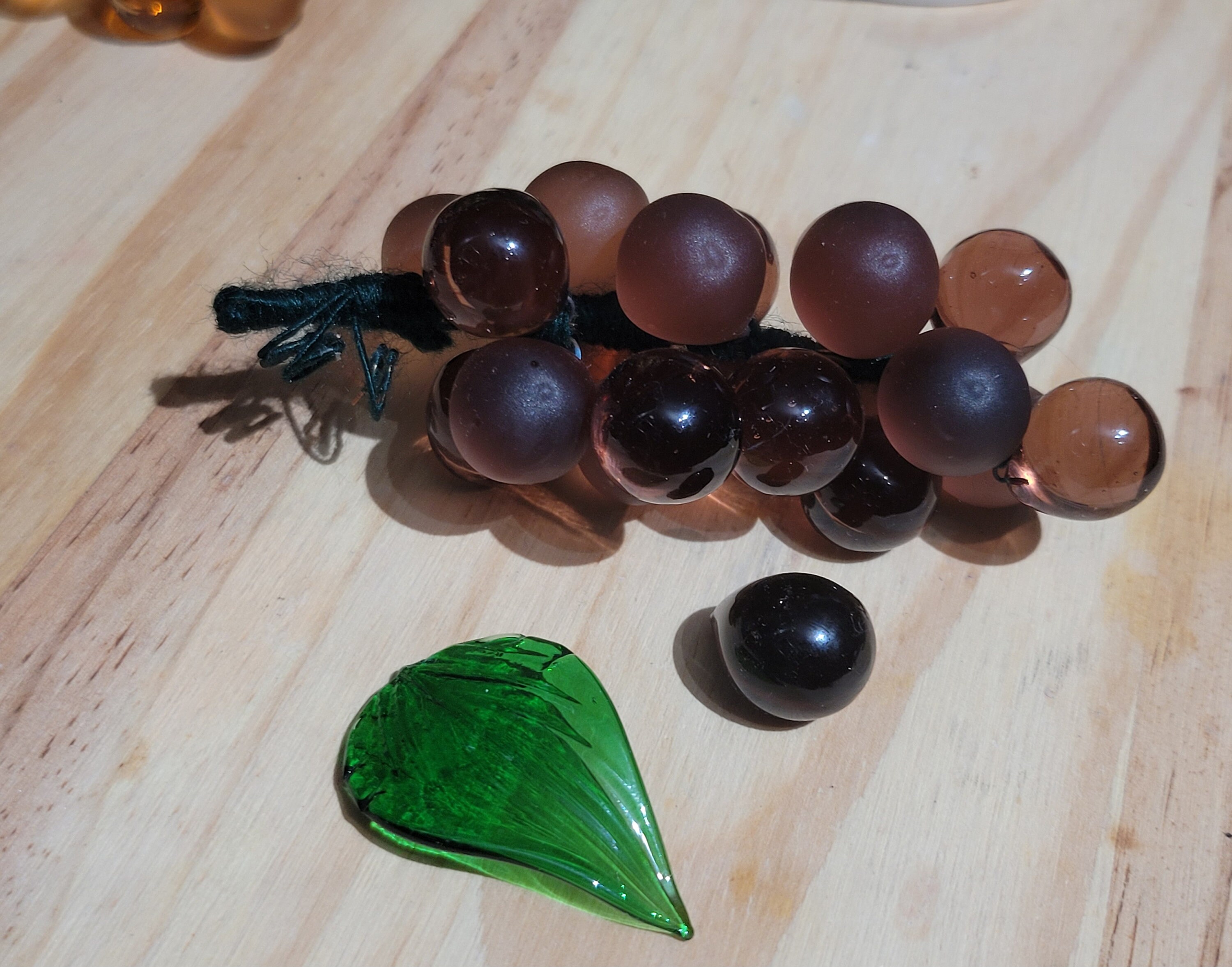 Murano Glass Grapes Cluster: Ocean Blue, Peach, Cobalt Blue - Etsy