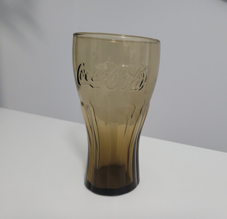 Coca Cola Drinking Glasses Set, Brown and Blue Glass - Etsy
