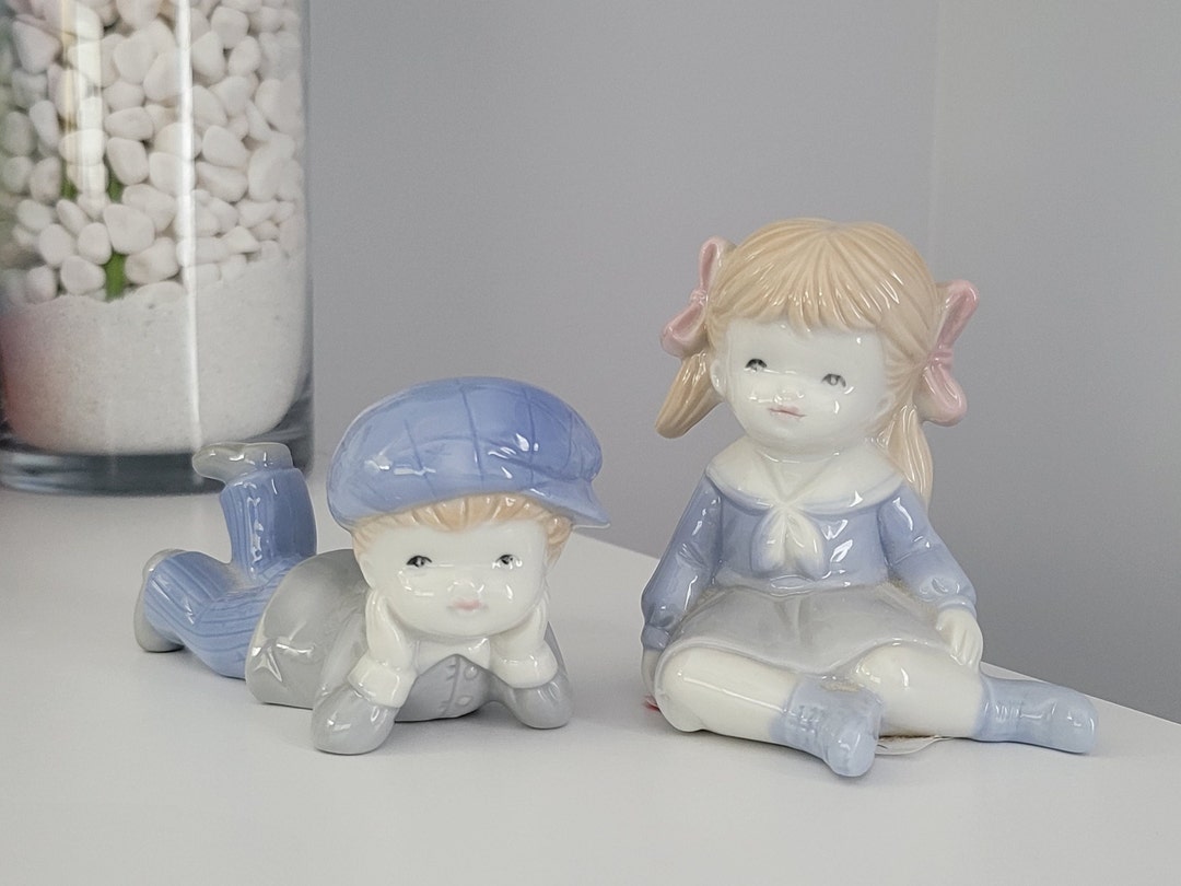 Girl and Boy Figurines Knick Knacks - Etsy