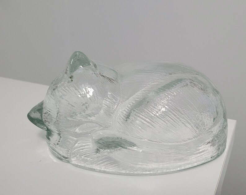 Indiana Glass Cat in Nesting Bowl Clear Dish - Etsy