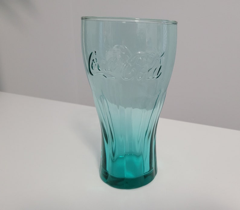 Coca Cola Drinking Glasses Set, Brown and Blue Glass - Etsy