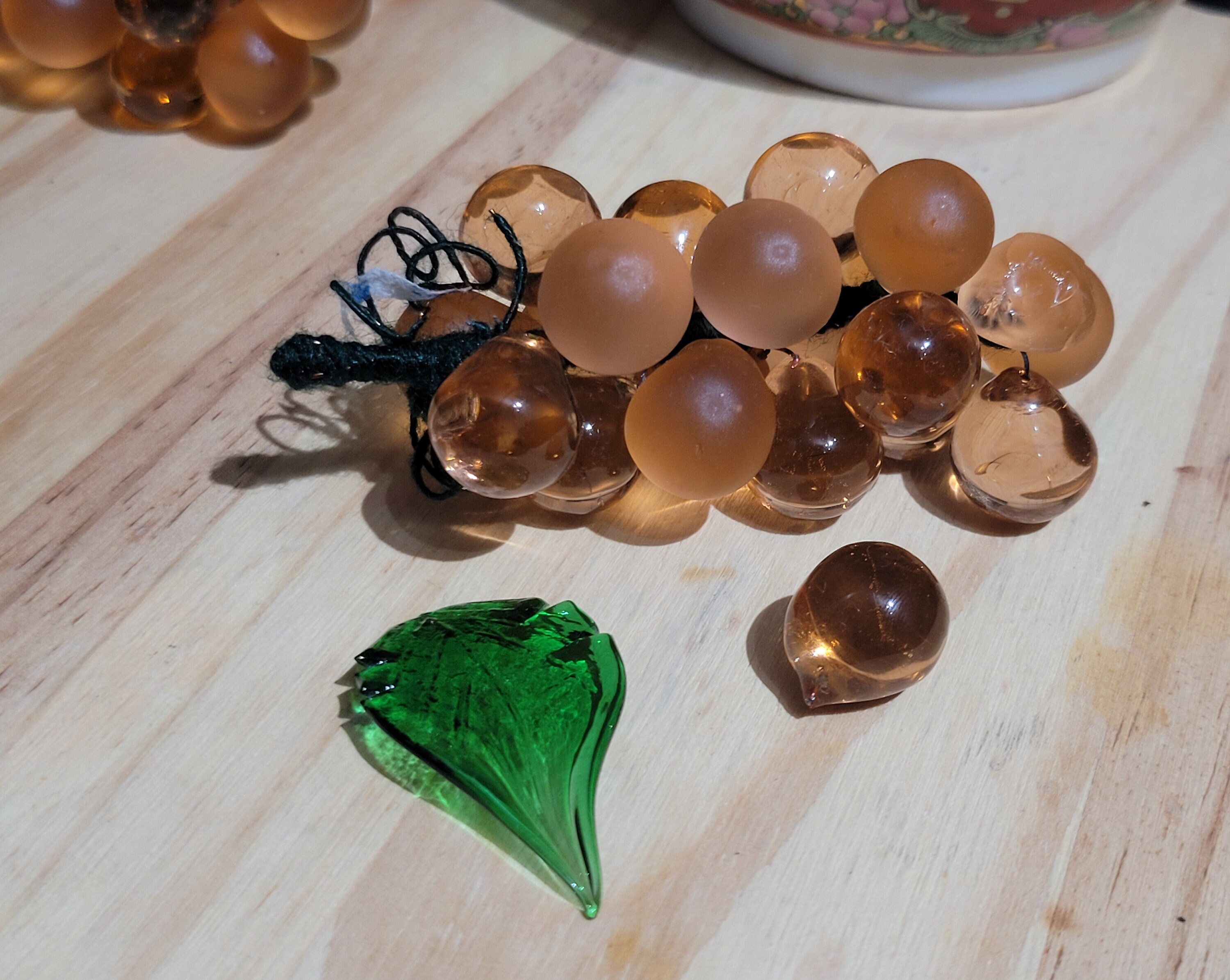 Murano Glass Grapes Cluster: Ocean Blue, Peach, Cobalt Blue - Etsy