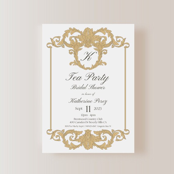 Victorian English Tea Party Bridal Brunch Baby Shower Invite - Etsy