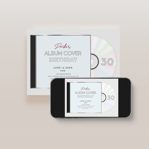 Dress as an Album Cover Party CD Invite E-vite 5"x7" - Etsy