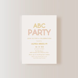 Alphabet Letter ABC Theme Party Birthday Bachelorette Bridal - Etsy