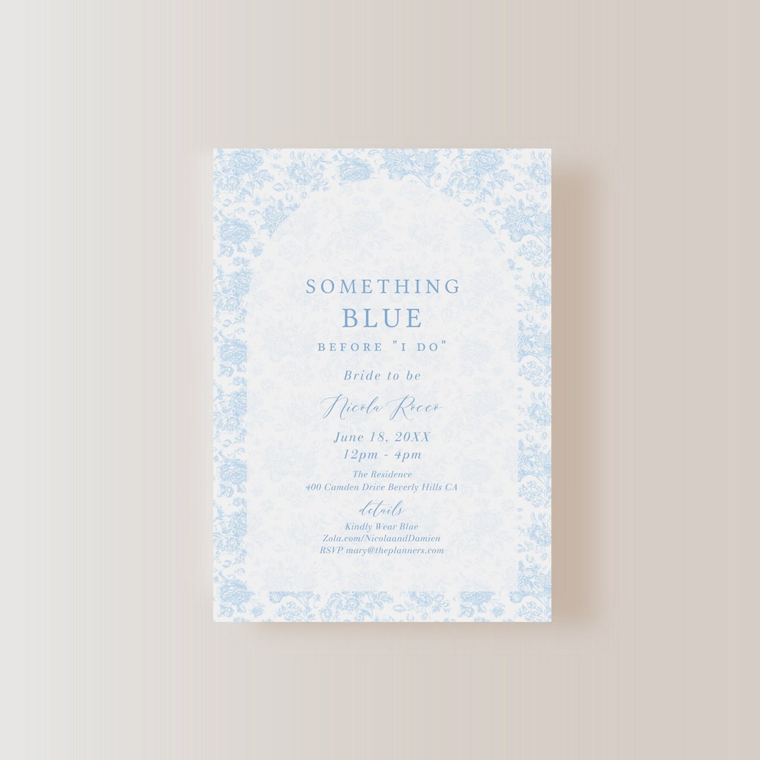 Toile Something Blue Afternoon Tea Love Shack Fiancé Bridal Shower ...