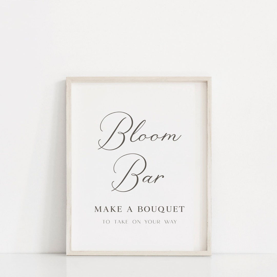 Bloom Bar Flower Cart Table Sign 8"x10" - Etsy