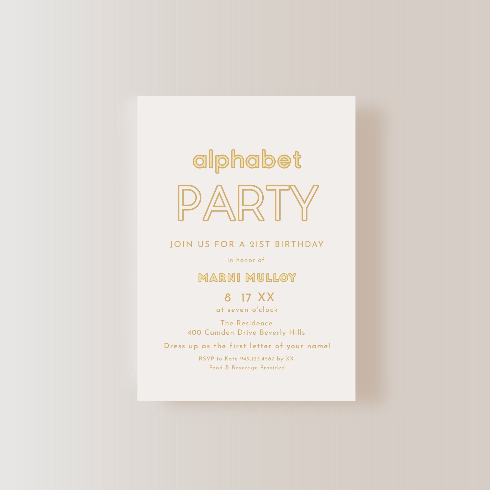 Alphabet Letter ABC Theme Party Birthday Bachelorette Bridal - Etsy