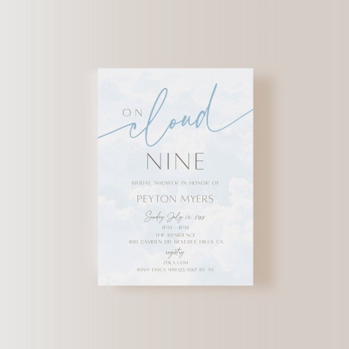 On Cloud Nine 9 in the Clouds Baby Shower Sprinkle Welcome - Etsy
