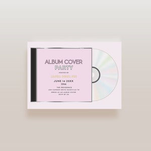 Dress as an Album Cover Party CD Invite E-vite 5"x7" - Etsy