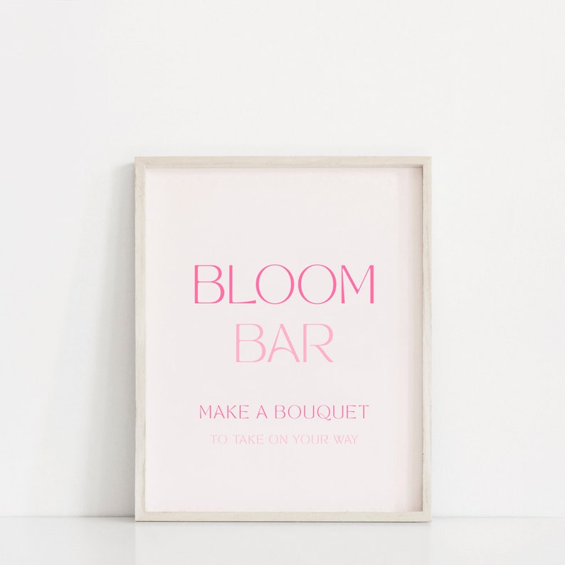 Bloom Bar Flower Cart Table Sign 8x10 - Etsy