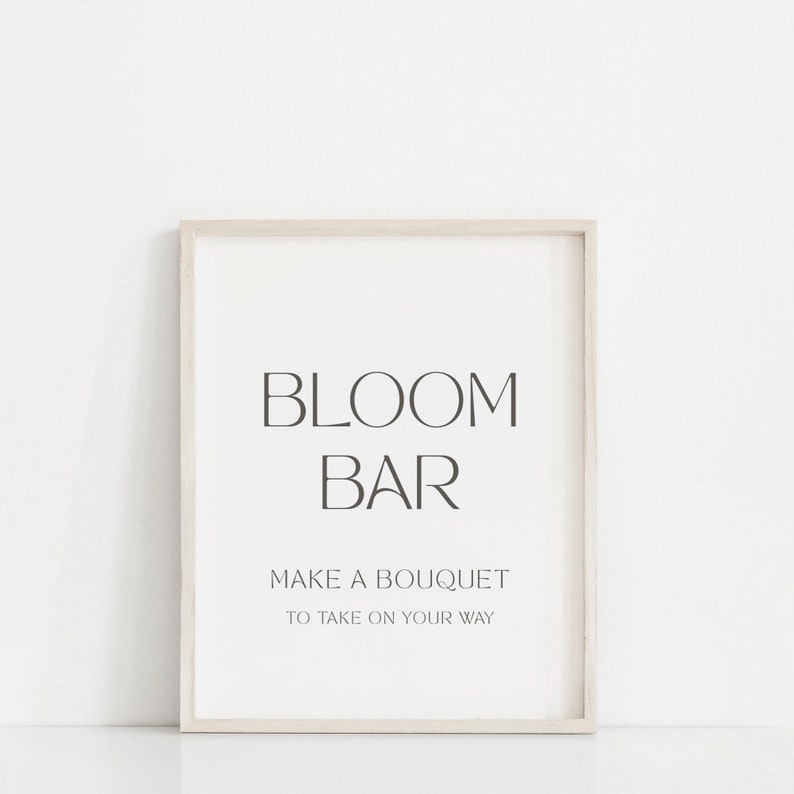 Bloom Bar Flower Cart Table Sign 8x10 - Etsy