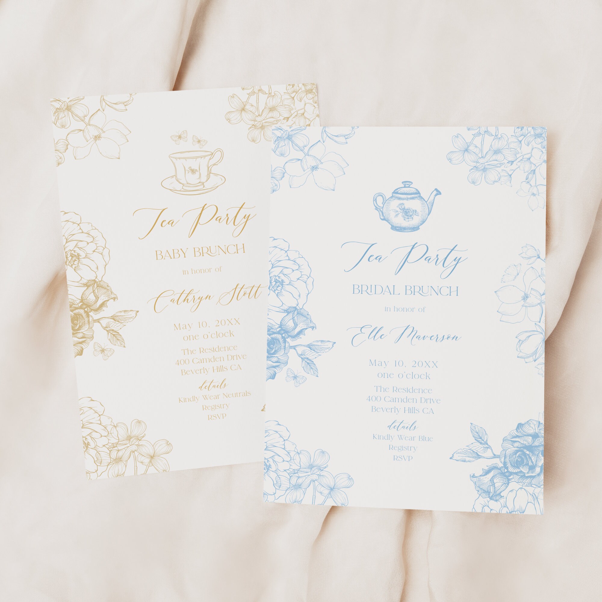 Toile Afternoon Tea Party Garden Party Bridal Baby Brunch - Etsy