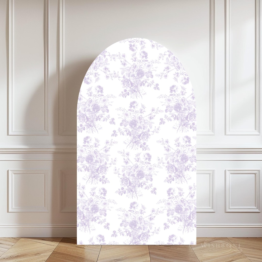 Lavender Purple Floral Toile Backdrop Digital Artwork 54"x84" - Etsy